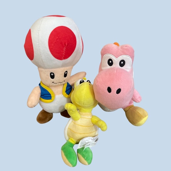 Nintendo | Toys | 3 Super Nintendo Mario Brothers Plush Toys | Poshmark